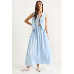 Bluse-Rock Co-Ord mit Bindeband