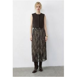Hochtaillierter Paisley-Maxi-Rock mit G&uuml;rtel