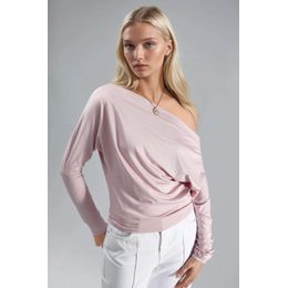 Boot-Ausschnitt Drapierte Bluse