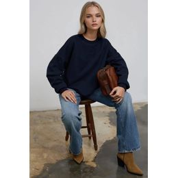 &Uuml;bergr&ouml;&szlig;iges Rundhals-Basic-Sweatshirt