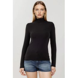 Slim Fit Halbkragenbluse