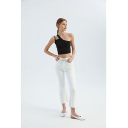 Einseitig ausgeschnittenes Cropped Top
