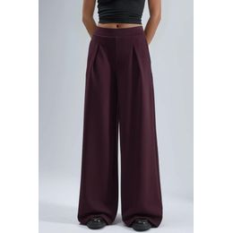 Elastische Taillen Falten Palazzo-Hose
