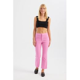 Karo-Ausschnitt Crop-Top
