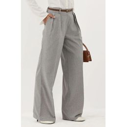 Gestreifte Weite Plisseehose aus Palazzo-Style