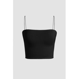 Rechteckiger Kragen Cropped Top