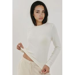 Ultraweiches Slim Fit Rundhals Langarm Basic Top