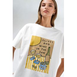 Bedrucktes &Uuml;bergro&szlig;es T-Shirt