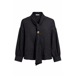 V-Ausschnitt Bluse mit Bindeband