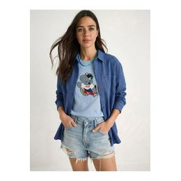 Besticktes Rundhals-T-Shirt