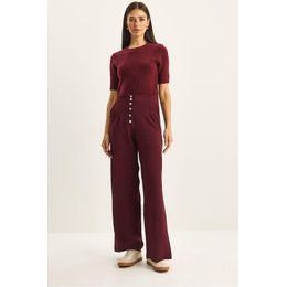Hochtaillierte Weite Palazzo-Hose