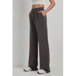 Hochtaillierte elastische Crepe Palazzo-Hose