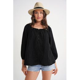 Knitterschutz Bluse mit Kn&ouml;pfen