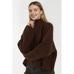 Rei&szlig;verschlussoffener, lockerer Strick-Cardigan