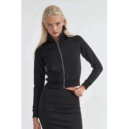 Rei&szlig;verschluss-Baumwolljacke mit Taschen