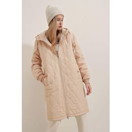 Hooded Oversized Lange Puffer-Daunenjacke