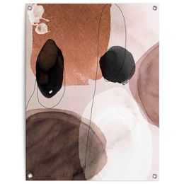 Poster Reinders "Abstrakte Formen", braun (farbe bild(er): braun), B:60cm H:80cm T:0,1cm, Leinwand, Bilder, Poster, Outdoor f&uuml;r Garten oder Balkon