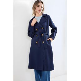 Doppelreihiger langer Trenchcoat