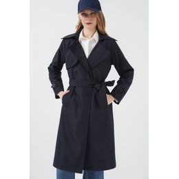 Doppelreihiger langer Trenchcoat