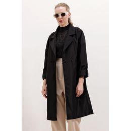 Taillierter Doppelt knopfbarer Trenchcoat
