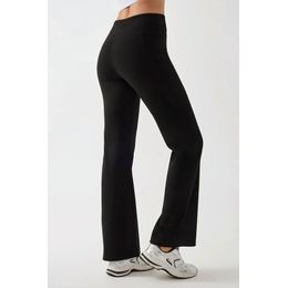 Hoch geschnittene weit geschnittene Crepe-Hose