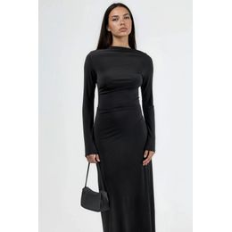 Anliegendes Maxikleid mit Drapierung