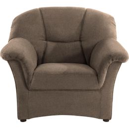 Sessel DOMO collection "SARAFINA Breite 102 cm, auch mit Federkern f&uuml;r noch mehr Sitzkomfort", braun, B:102cm H:83cm T:81cm, Luxus-Microfaser (92% Polyester, 8% Nylon);Microfaser PRIMABELLE (100% Polyester);Microfaser PRIMABELLE (100% Polyester) / Struktur (90% Polyester; 10% Polyacryl), Sessel, Sessel, whlw. mit Federkern, elegantes Design