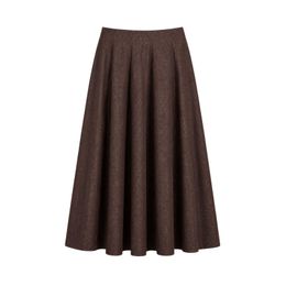 Hochbund A-Linien Midi Jeansrock