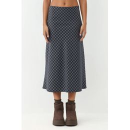 Midikleid A-Linien Passform Karierten Rock mit Rei&szlig;verschluss