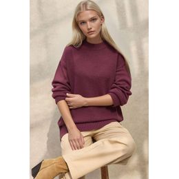 Dicker Strick Rundhalsausschnitt Langpullover