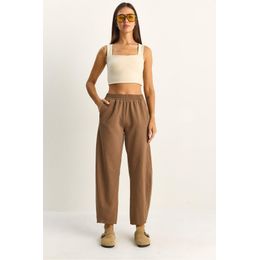 Elastische Taillierte gerade Leggings mit Taschen