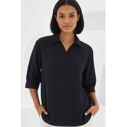 Poloshirt-Kragenshirt, lockere Passform