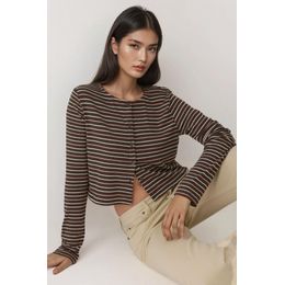 Rundhals Basic Viskose Blend Knopfoberteil