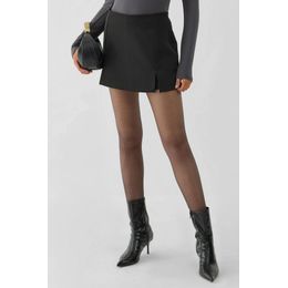 Hochtaillierte Mini-Shorts mit doppelten Schlitzen