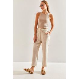 L&auml;ssige Baumwoll-POPILIN-Hose mit Tasche