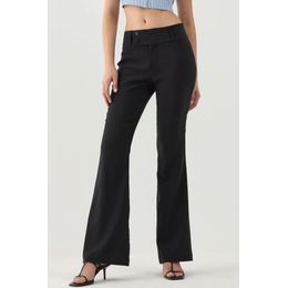 Tapered Flared Pants mit niedrigem Bund