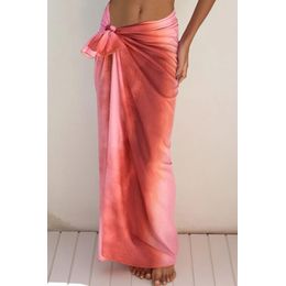 Langes Bedrucktes Strand-Cover-Up