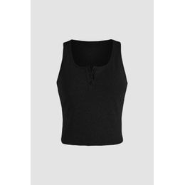 Basic-Button-Detailiert Cropped Top