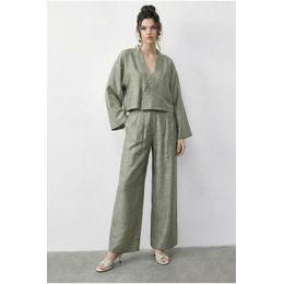 Blumen-Muster V-Ausschnitt &Uuml;bergr&ouml;&szlig;e Kimono und Weite Hose Set
