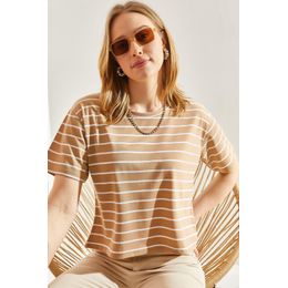 Gestreiftes Boxy Cropped Top