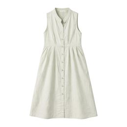 Gekn&ouml;pfter Tippet-Kragen-Maxi-Kleid