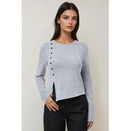 Strukturiertes Langarm-Button-Down Slim Fit Top