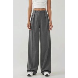 Hochtaillierte Palazzo-Hosen mit weitem Bein