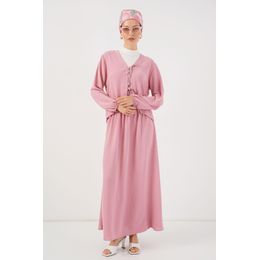 V-Ausschnitt Bluse mit Schleifenverschluss & Maxirock Zweiteiliges Set