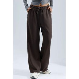 Hochtaillierte weite Modal-Hosen