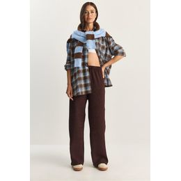 Hohe Taille Weite Bein Hose