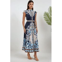 Blumen-Tuch Maxi-Kleid
