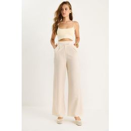 Hohe Taille Weite Bein Hose