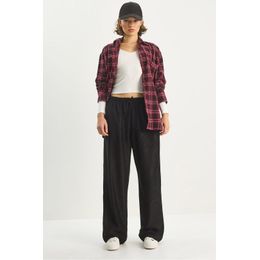 Hohe Taille Weite Bein Hose