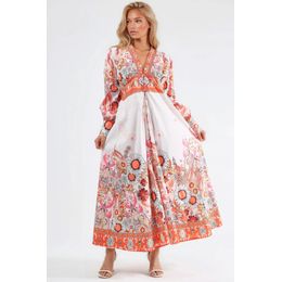 Blumenkleid im Maxistil mit Paneel-Design